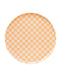 Check It! Peach Checkered Dinner Plates (Set of 8)