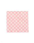 Check It! Pink Large Checkered Napkins (Set of 16)