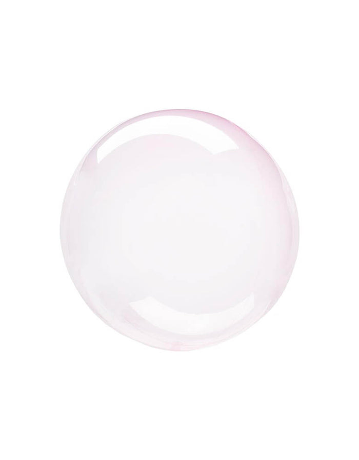 Clear Pink Orbz Non-Foil Balloon