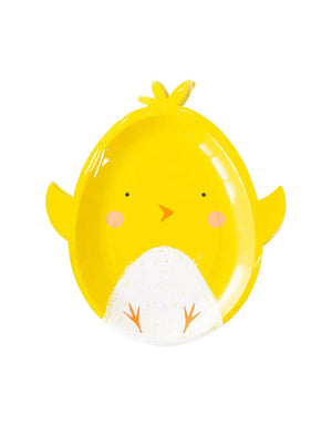 Easter Chick Shaped Plates (Set of 8)