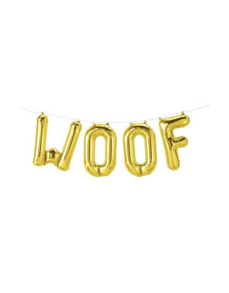 Woof Gold Mylar Balloon Set – Momo Party
