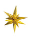 Jumbo 12 Point Gold Starburst Foil Balloon