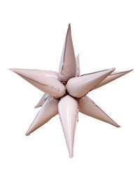 Jumbo 12 Point Blush Starburst Foil Balloon