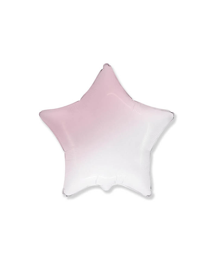 Junior Gradient Pastel Pink Star Shaped Foil Balloon
