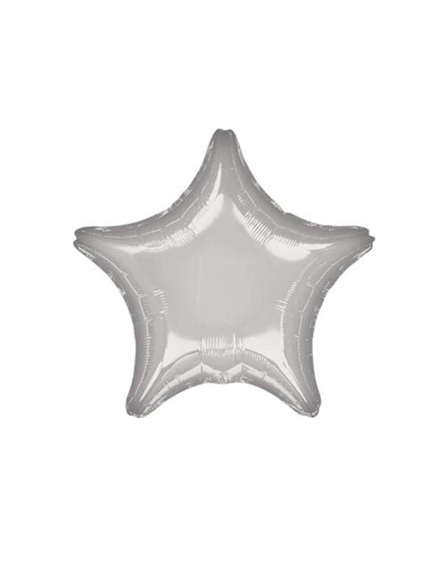 Junior Silver Star Shaped Foil Balloon