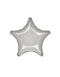 Junior Silver Star Shaped Foil Balloon