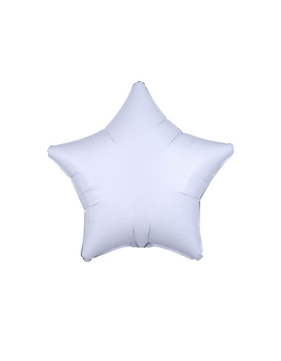 Junior White Star Shaped Foil Balloon