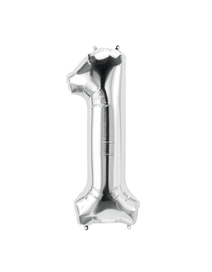 Large Number Silver Foil Mylar Balloon