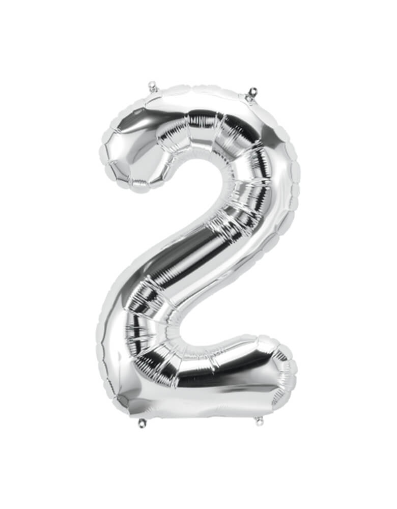 Large Number Silver Foil Mylar Balloon – Momo Party