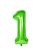 Large Number Green Foil Mylar Balloon