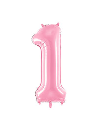 Large Number Pastel Pink Foil Mylar Balloon