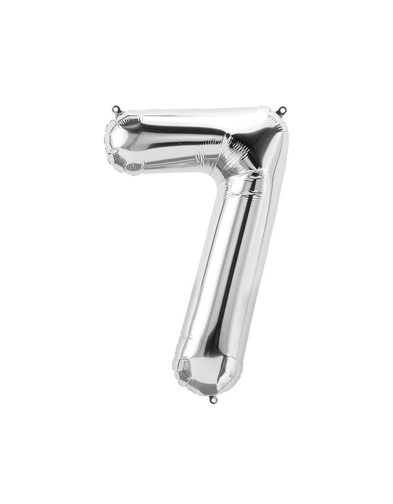 Large Number Silver Foil Mylar Balloon – Momo Party