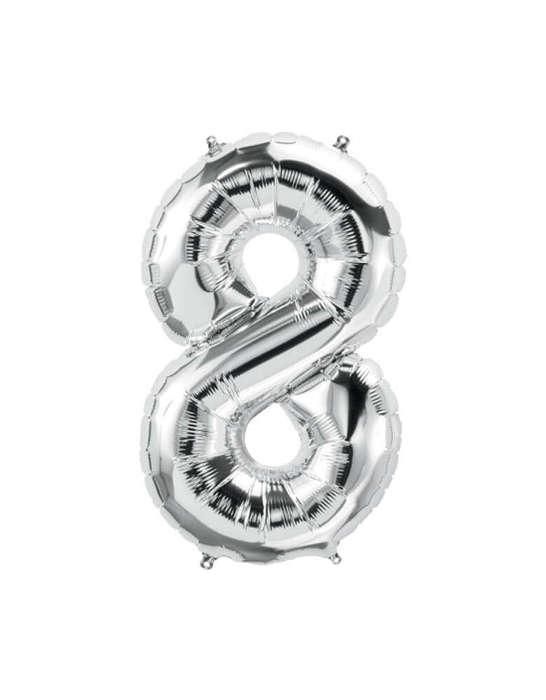 Large Number Silver Foil Mylar Balloon – Momo Party