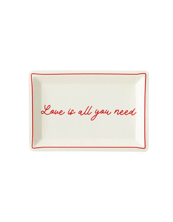 Love Is All You Need Shaped Plates (Set of 8)