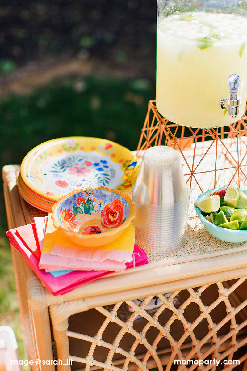 Boho Fiesta Floral Plates (Set of 12) – Momo Party