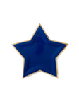 Blue Star Shaped Gold Foiled Plates (Set of 8)