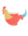 On The Farm Rooster Cups (Set of 8)