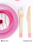 Pink Heart Wooden Cutlery Set (Set of 18)