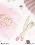 Pink Heart Wooden Cutlery Set (Set of 18)
