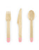 Pink Heart Wooden Cutlery Set (Set of 18)