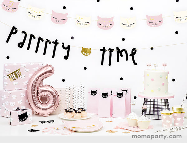 Pink Cat Plates (Set of 6)