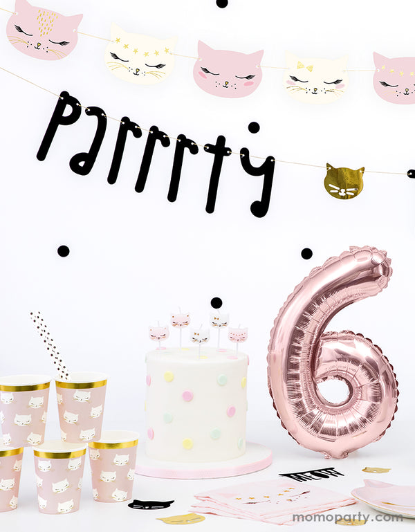 Pink Cat Plates (Set of 6)