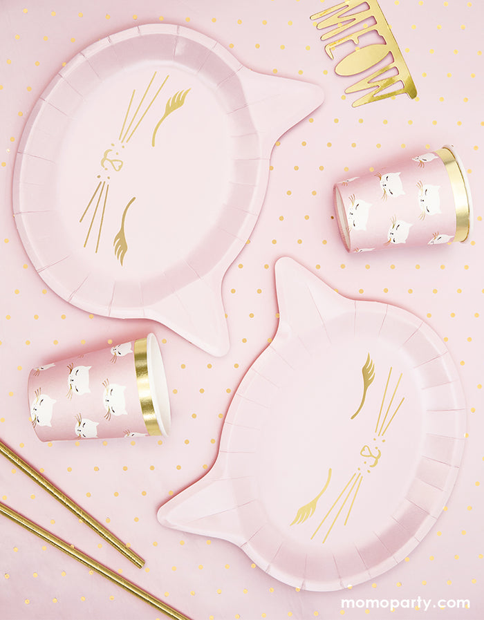 Pink Cat Plates (Set of 6)