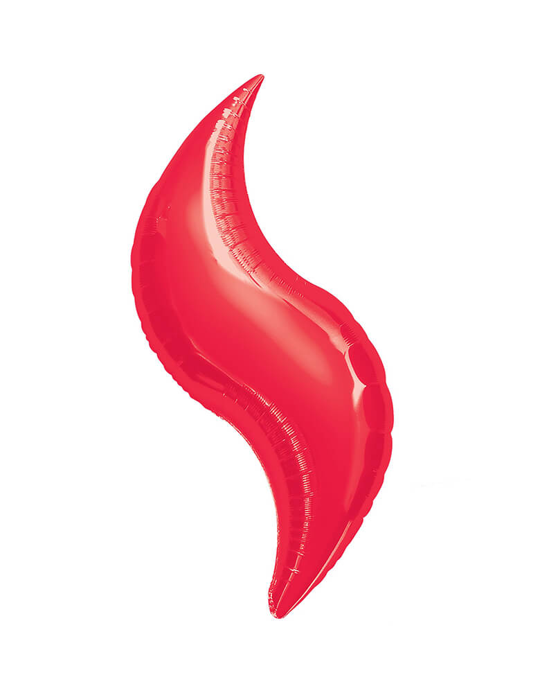 Red Curve 36” Foil Balloon