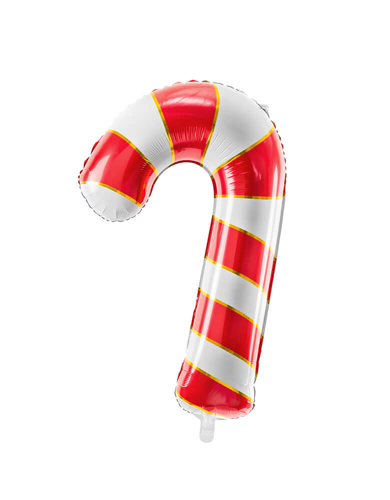Red Candy Cane Foil Mylar Balloon