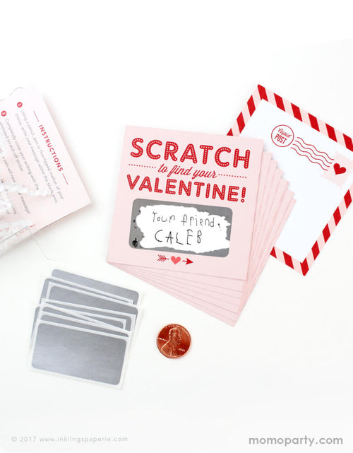 Scratch-off Valentines - Pink (Set of 6)