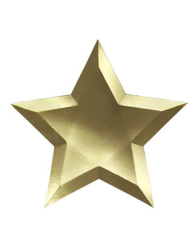 Star Gold Foil Plates (Set of 8)