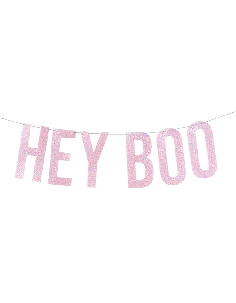 Hey Boo Banner - Pink