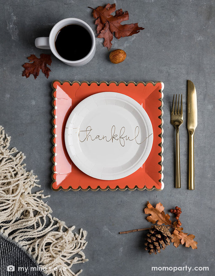 Thankful Grateful Plates (Set of 8)