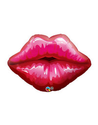 Big Red Kissey Lips Foil Balloon