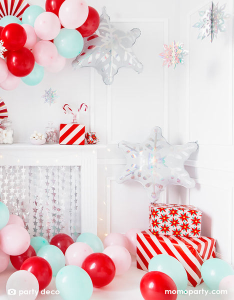 Iridescent Snowflake Hanging Decorations (Set of 6) – Momo Party