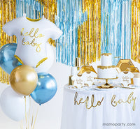 Hello Baby Gold Banner