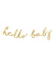 Hello Baby Gold Banner