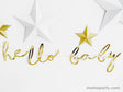 Hello Baby Gold Banner